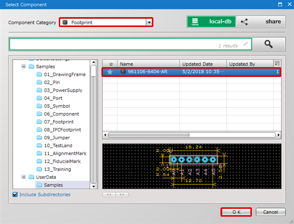 Quadcept - STEP 6: Registering Footprints (PCB Component Shapes)